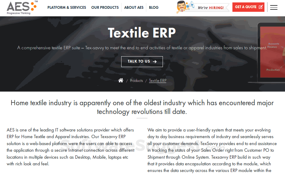 TexSavvy - AES textile erp - Pricing, Features, and Details in 2025