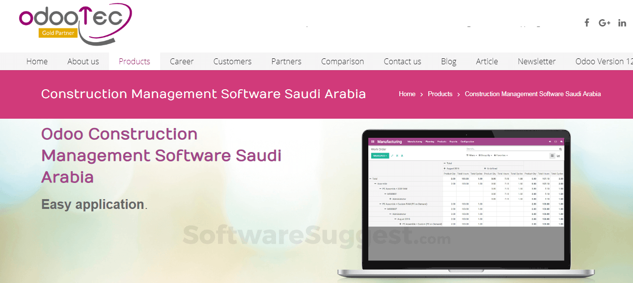 OdooTec Construction - Pricing, Features, and Details in 2025