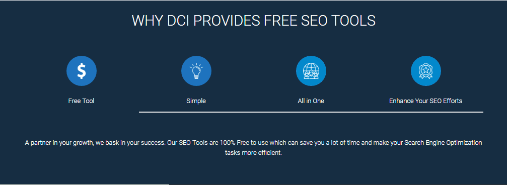 DCI - Free SEO Tools - Pricing, Features, and Details in 2025