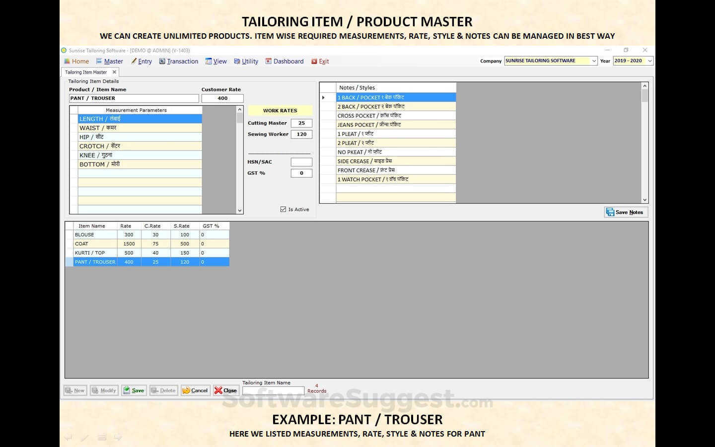 Sunrise Tailoring Pricing, Features, and Reviews (May 2025)