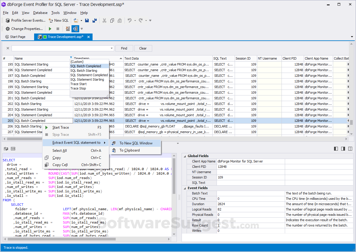 dbForge Event Profiler for SQL Server - Pricing, Features, and Details in 2025