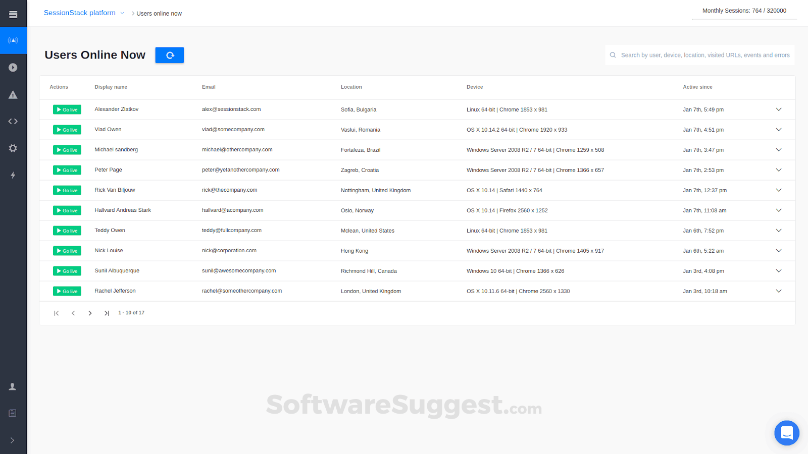 SessionStack - Pricing, Features, and Details in 2025