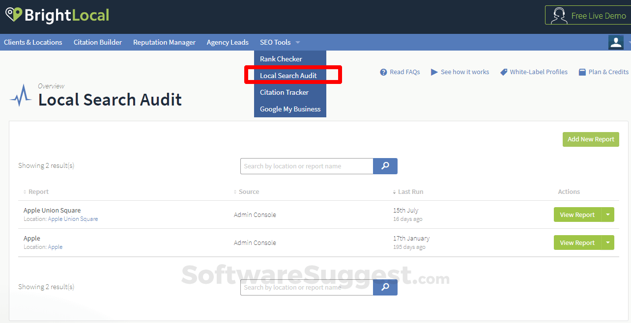 Compare BrightLocal vs Semrush in May 2025