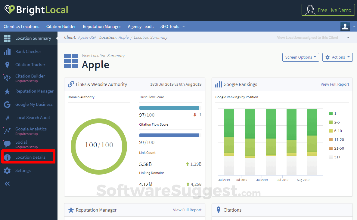Compare BrightLocal vs Semrush in May 2025