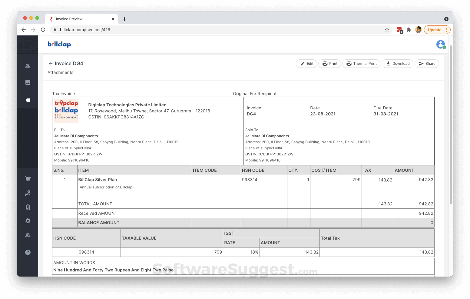 BillClap Pricing, Features, and Reviews (May 2025)