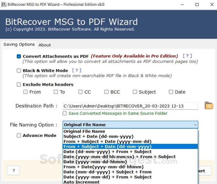 BitRecover MSG to PDF Wizard - Pricing, Features, and Details in 2025