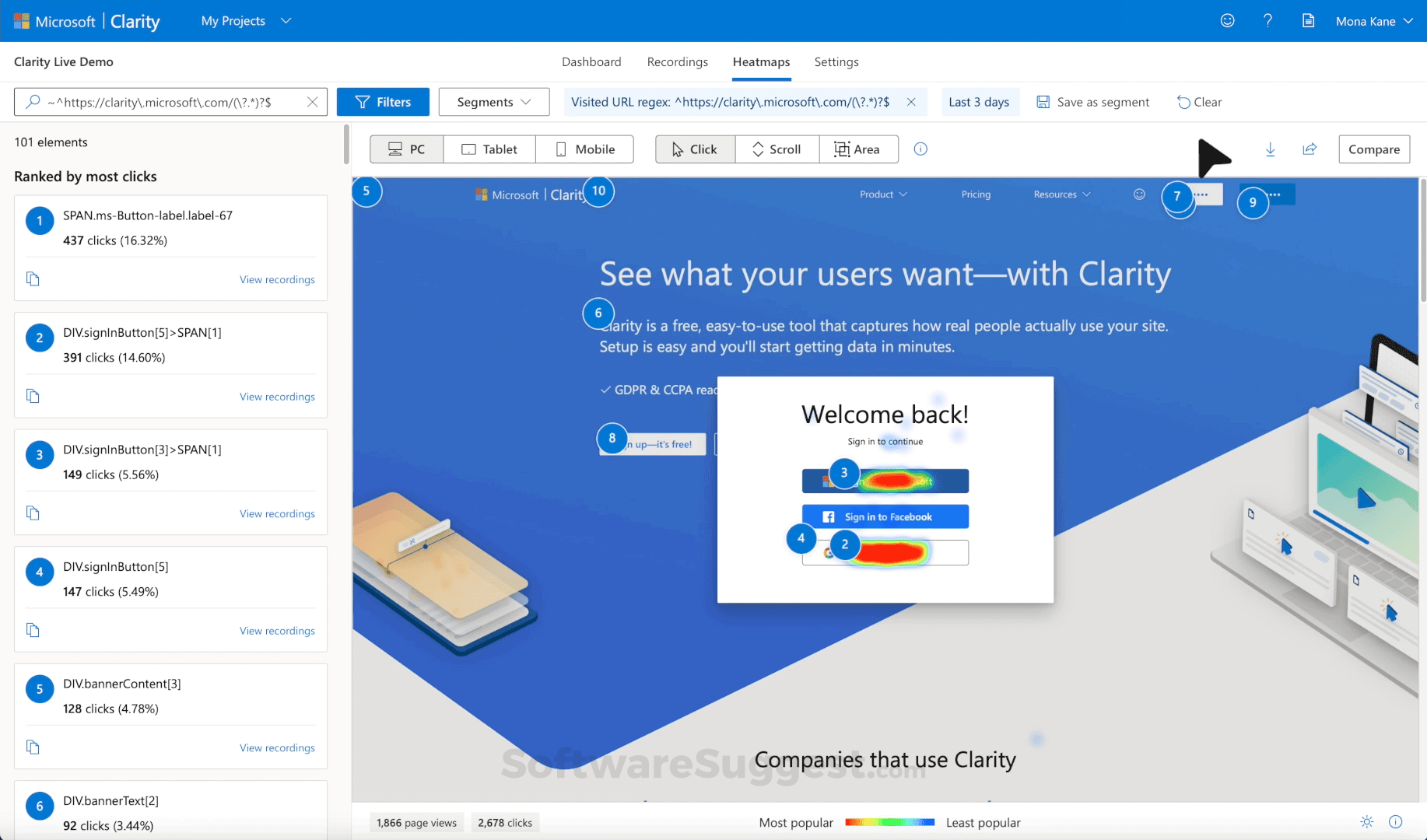 Microsoft Clarity - Pricing, Features, and Details in 2025