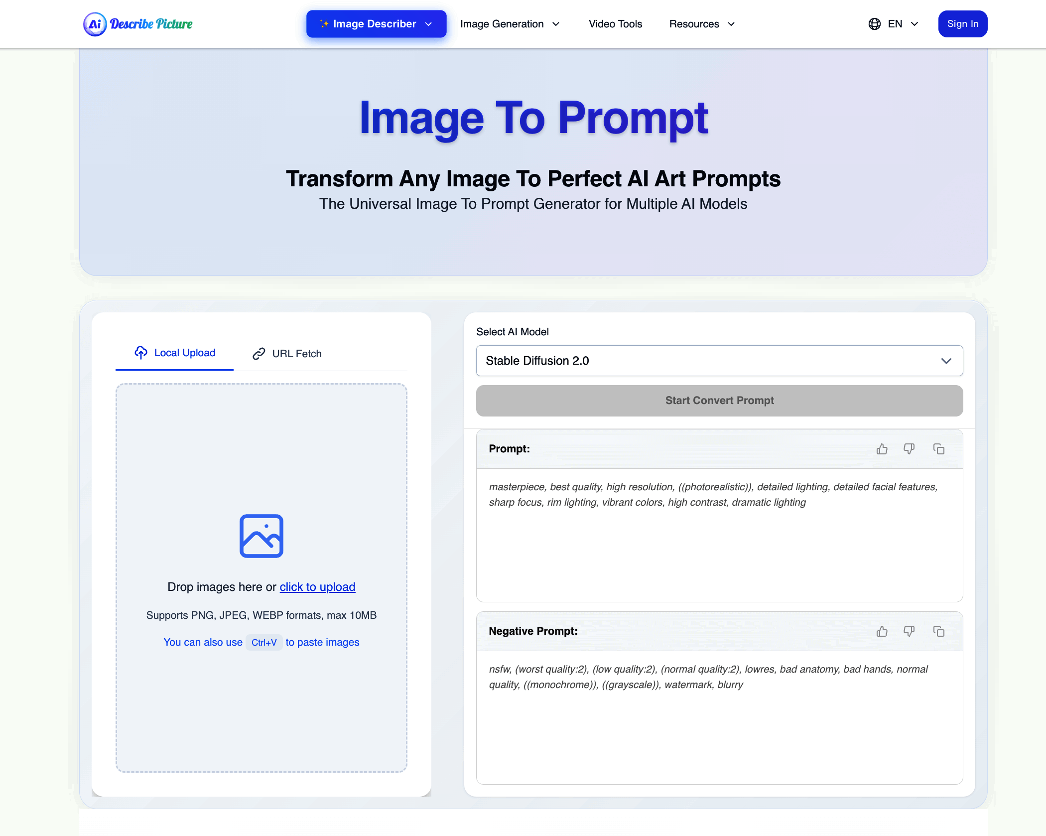 AI Describe Image - Pricing, Features, and Details in 2025