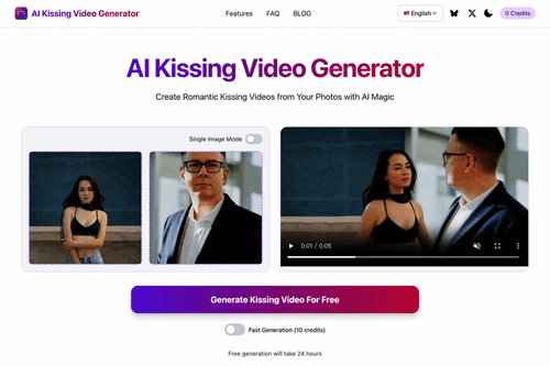 AI Kissing Video Generator - Pricing, Features, and Details in 2026