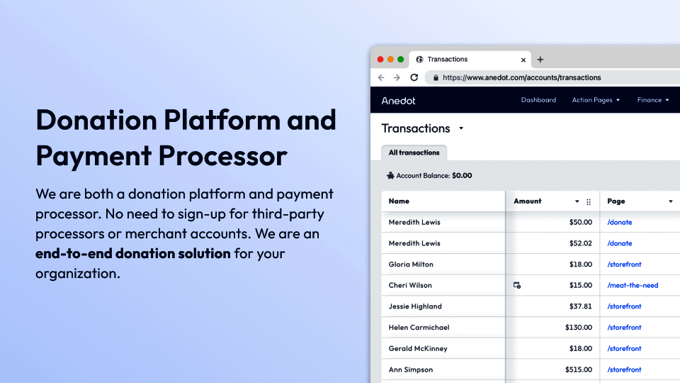 Anedot Pricing, Features, and Reviews (Mar 2025)