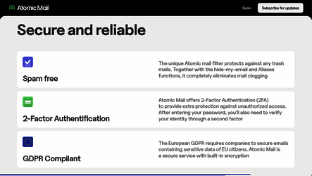 Atomic Mail - Pricing, Features, and Details in 2025