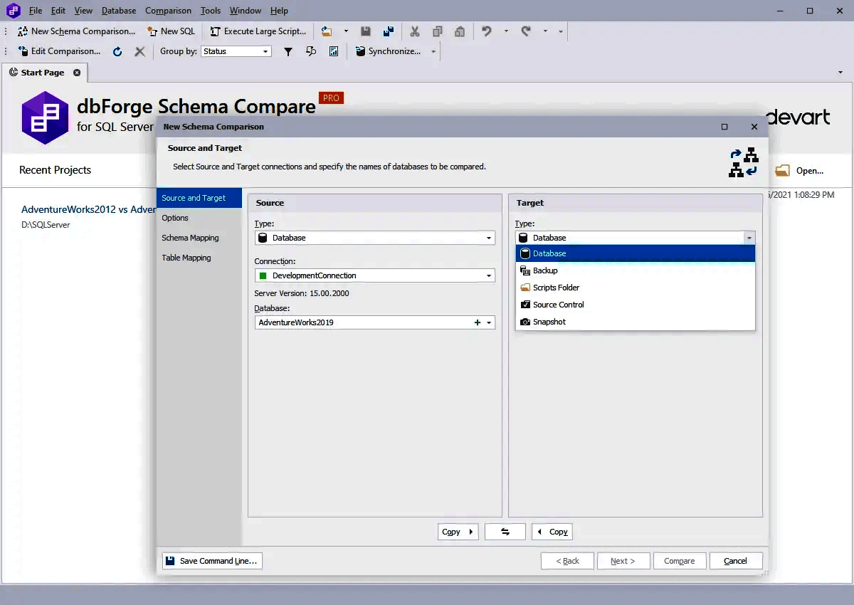 dbForge Schema Compare for SQL Server - Pricing, Features, and Details ...