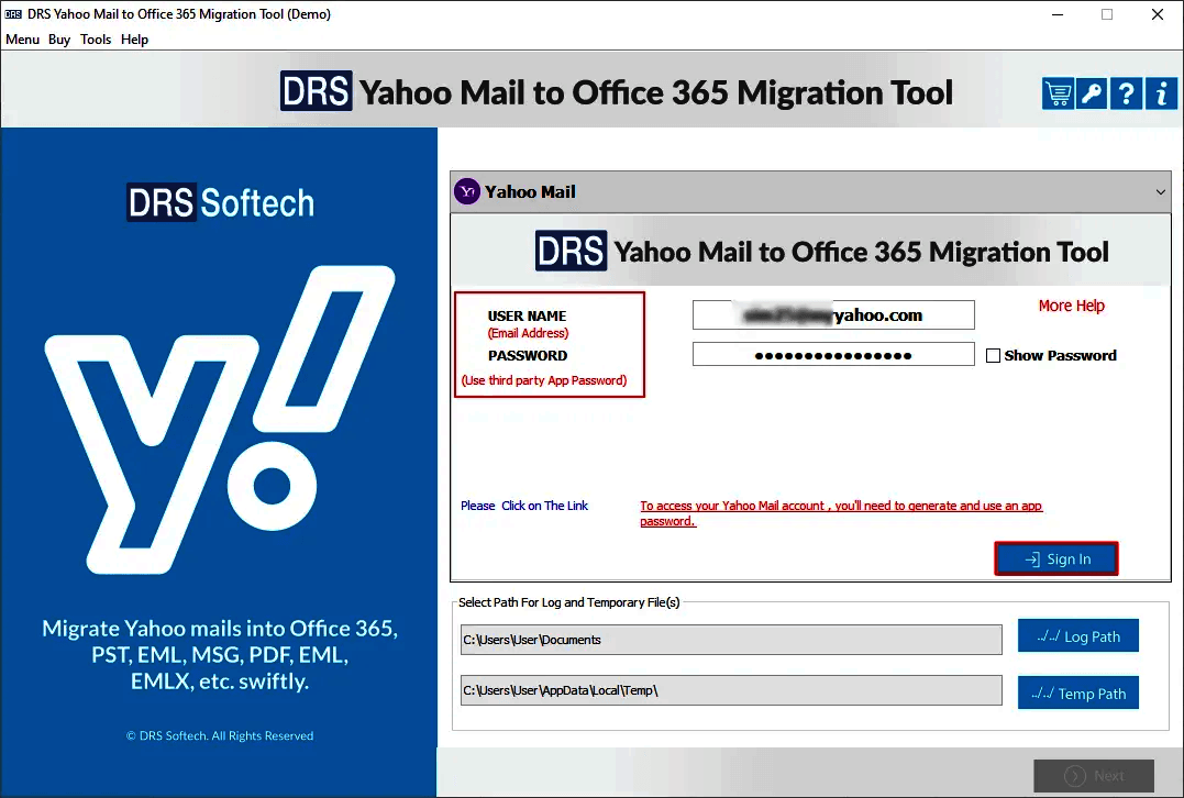 DRS Softech Yahoo to Office 365 Migration - Pricing, Features, and Details in 2025
