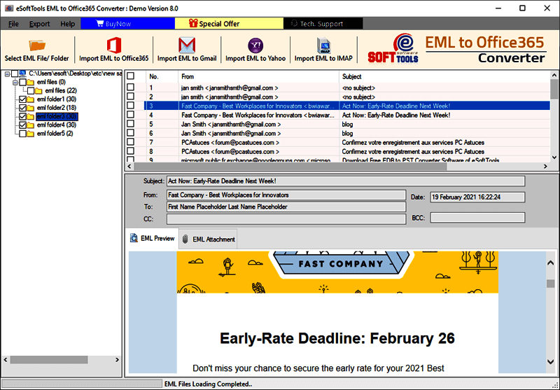 eSoftTools EML to Office 365 Converter - Pricing, Features, and Details in 2025