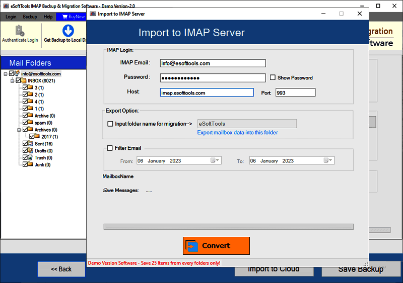 eSoftTools IMAP to IMAP Migration - Pricing, Features, and Details in 2026
