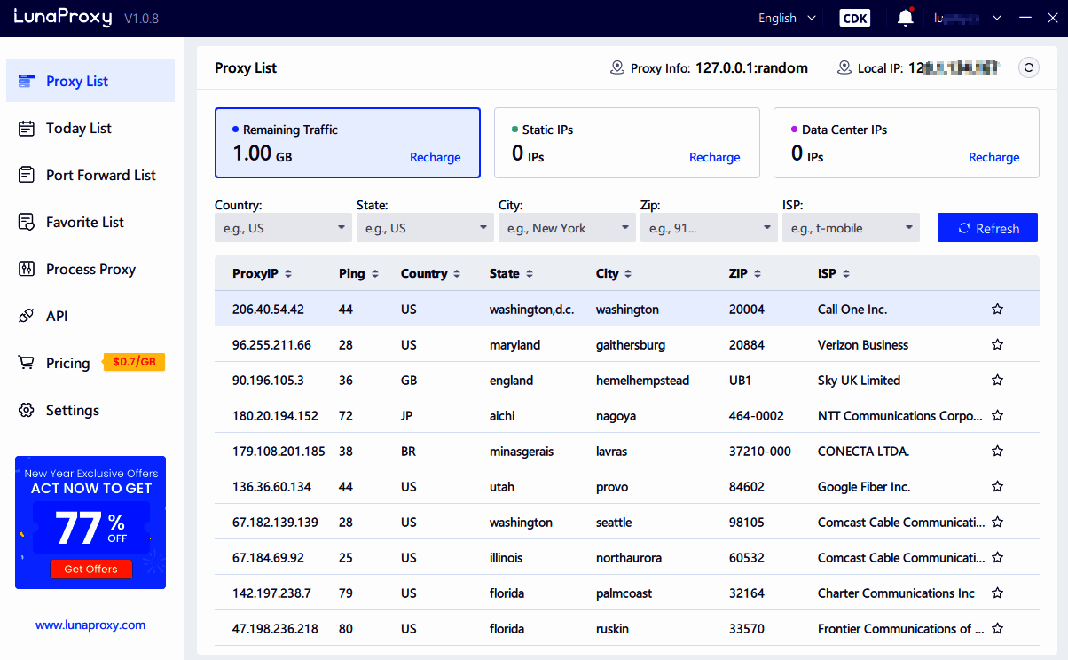 LunaProxy - Pricing, Features, and Details in 2026