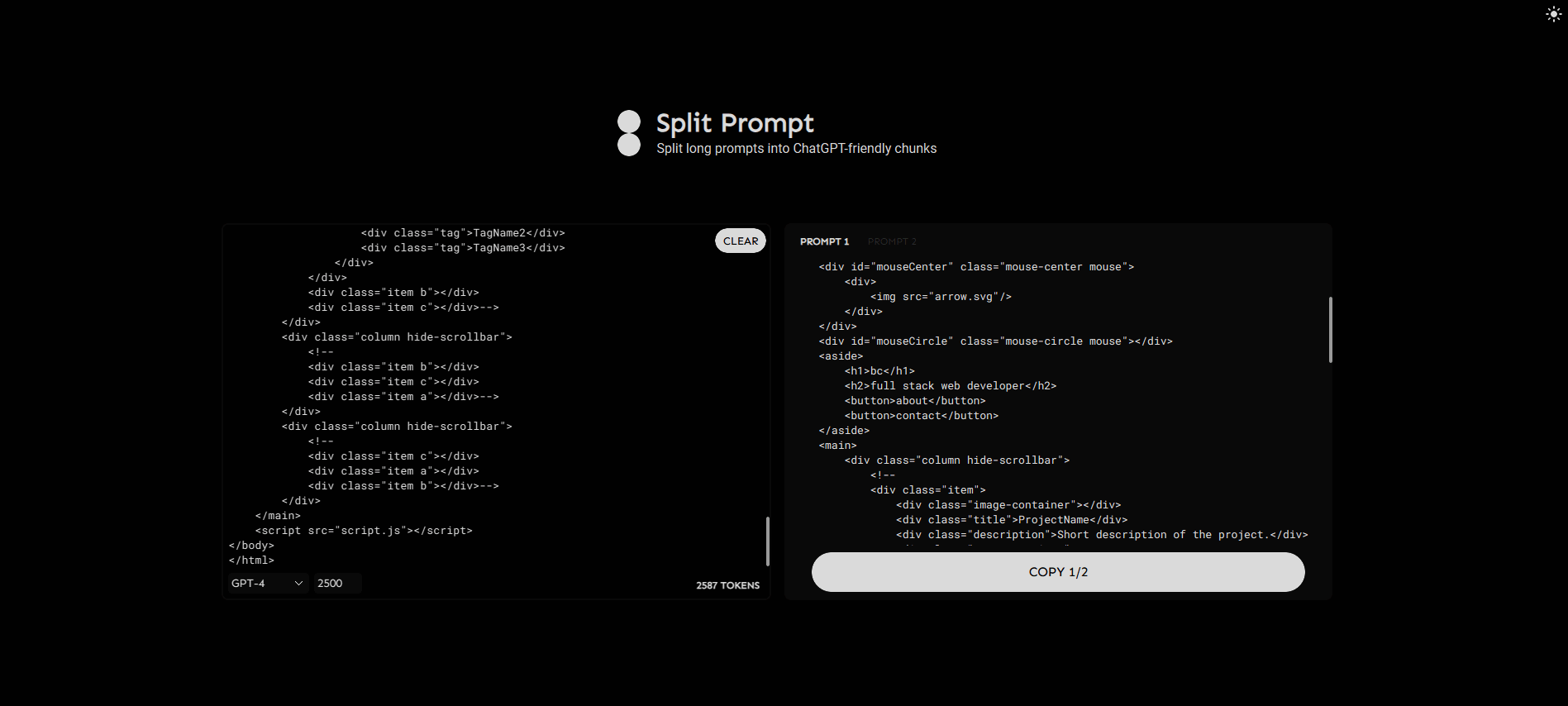 Split Prompt - Pricing, Features, and Details in 2025