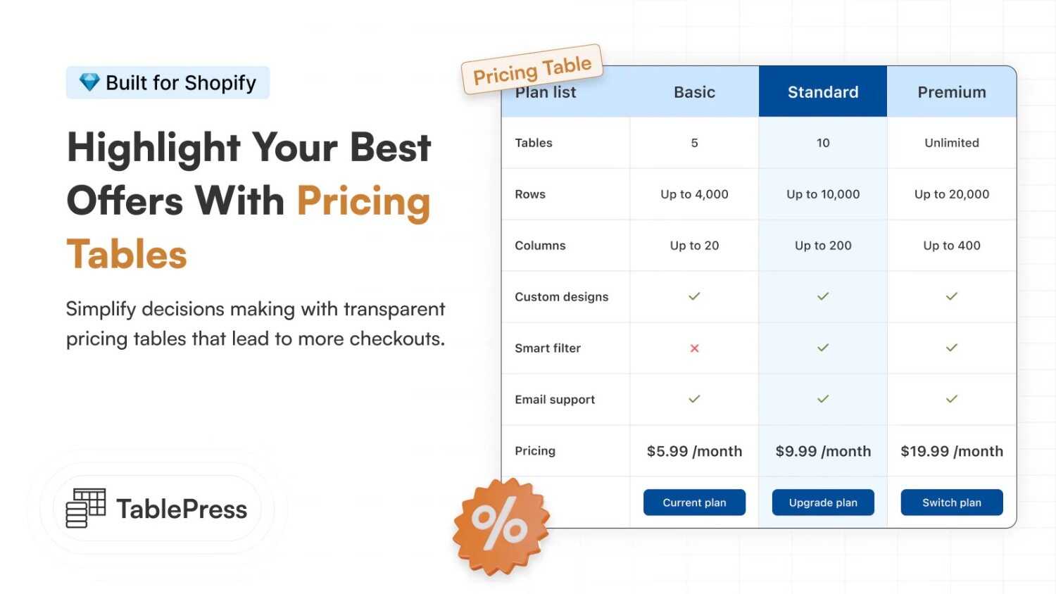TablePress Size Chart and Guide: Details, Pricing, Features ...