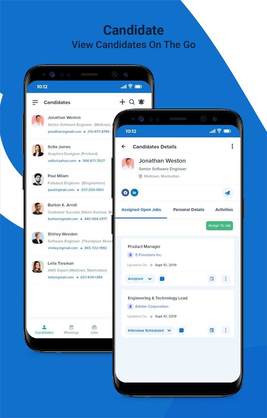 Recruit CRM Mobile app for iOS and Android Devices in 2024