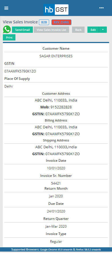 HostBooks GST Mobile app for iOS and Android Devices in 2025