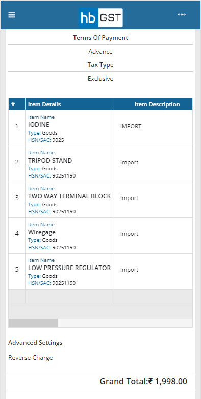 HostBooks GST Mobile app for iOS and Android Devices in 2025