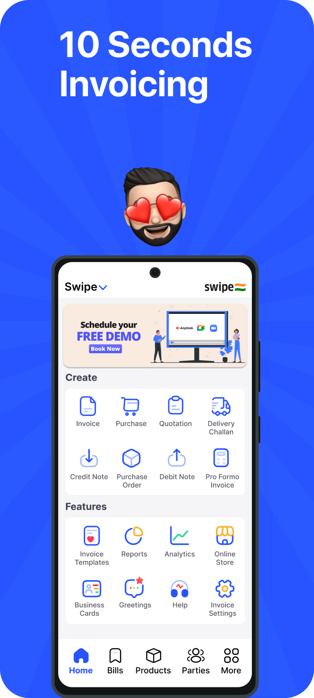 Swipe - Billing Mobile app for iOS and Android Devices in 2025