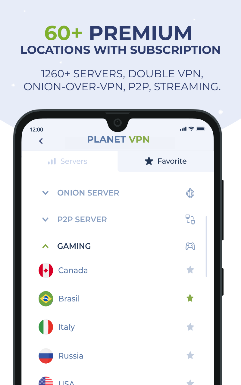 Planet VPN Mobile app for iOS and Android Devices in 2025