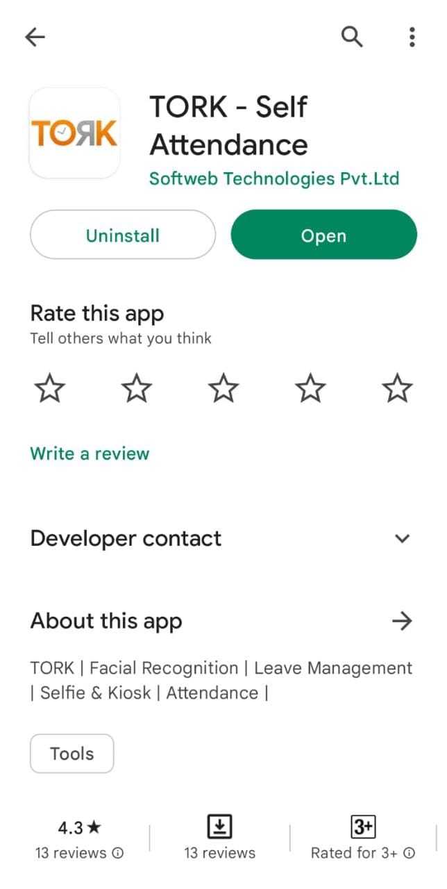 TORK Mobile app for iOS and Android Devices in 2024