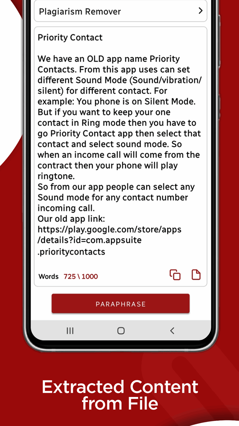 Paraphrasing Tool AI Mobile app for iOS and Android Devices in 2025