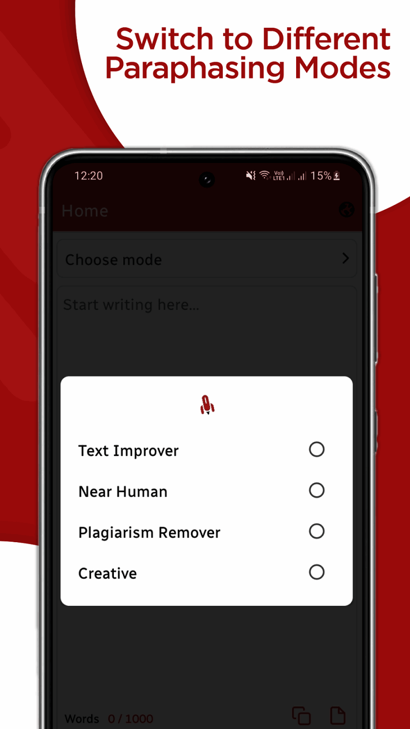 Paraphrasing Tool AI Mobile app for iOS and Android Devices in 2025