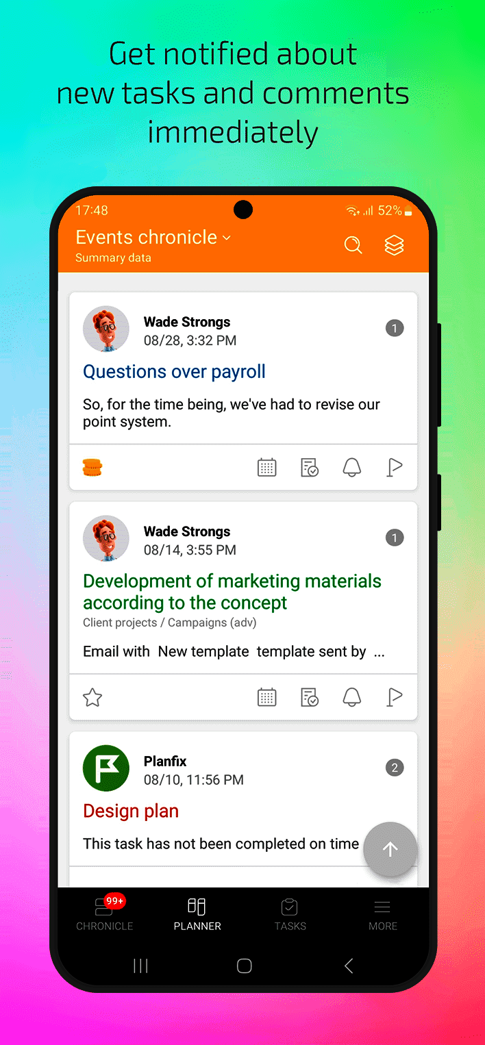 Planfix Mobile app for iOS and Android Devices in 2025