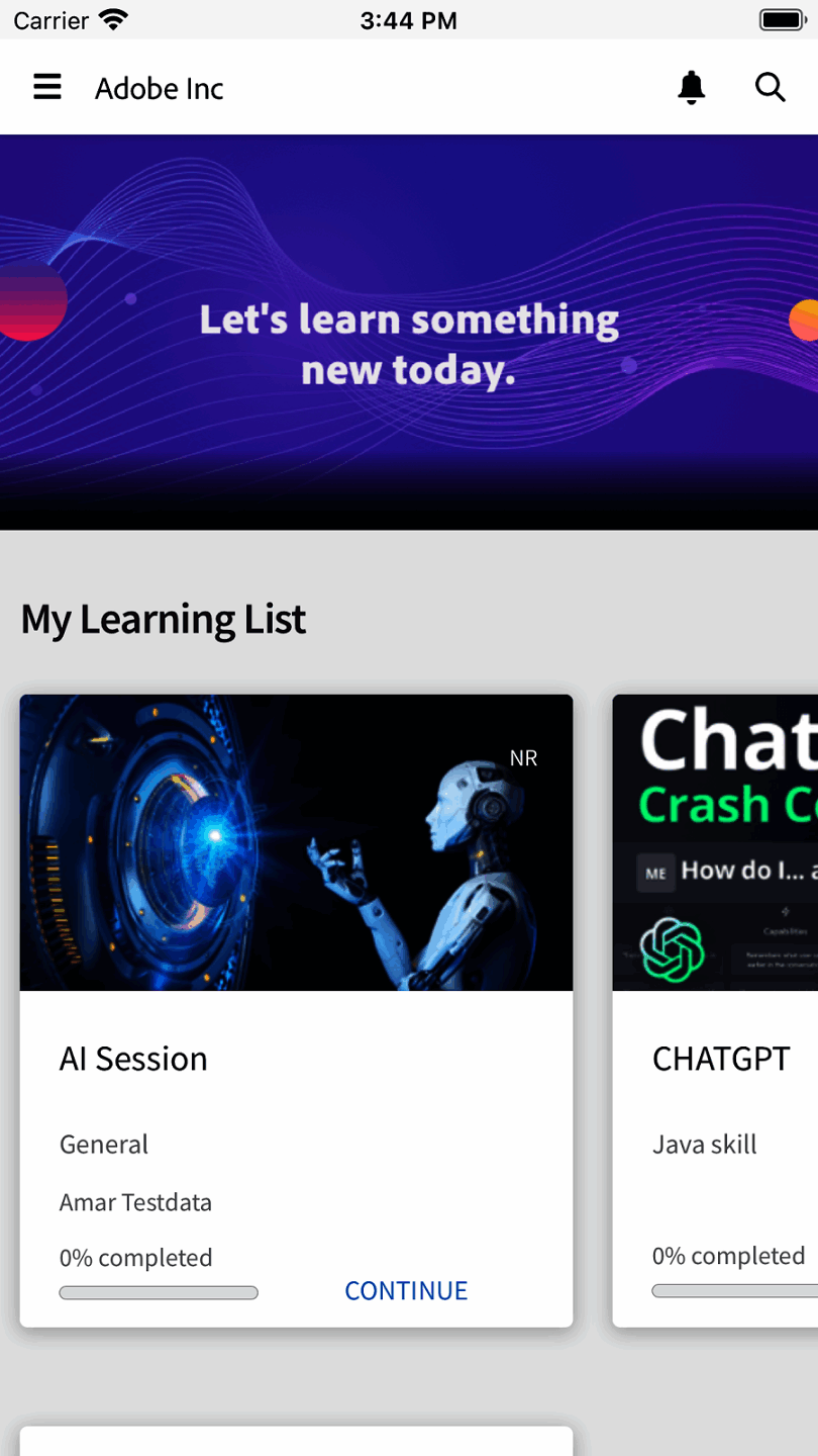 Adobe Captivate Prime Mobile app for iOS and Android Devices in 2025