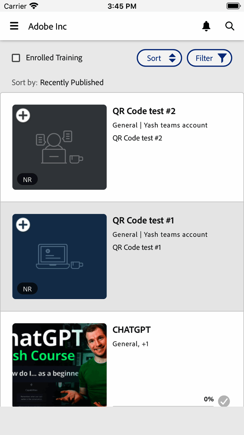 Adobe Captivate Prime Mobile app for iOS and Android Devices in 2025