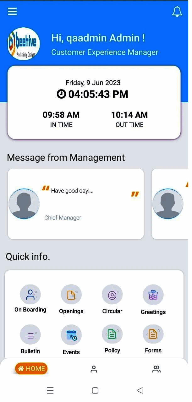 Beehive HRMS Mobile app for iOS and Android Devices in 2025