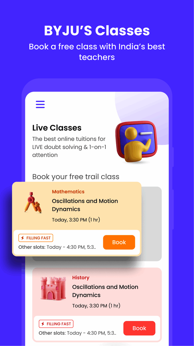 BYJU'S Mobile app for iOS and Android Devices in 2025
