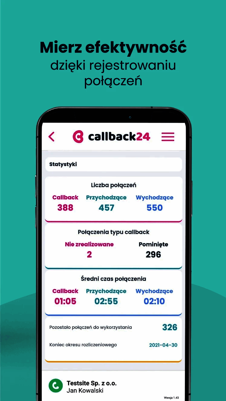 Callback24 Mobile app for iOS and Android Devices in 2025