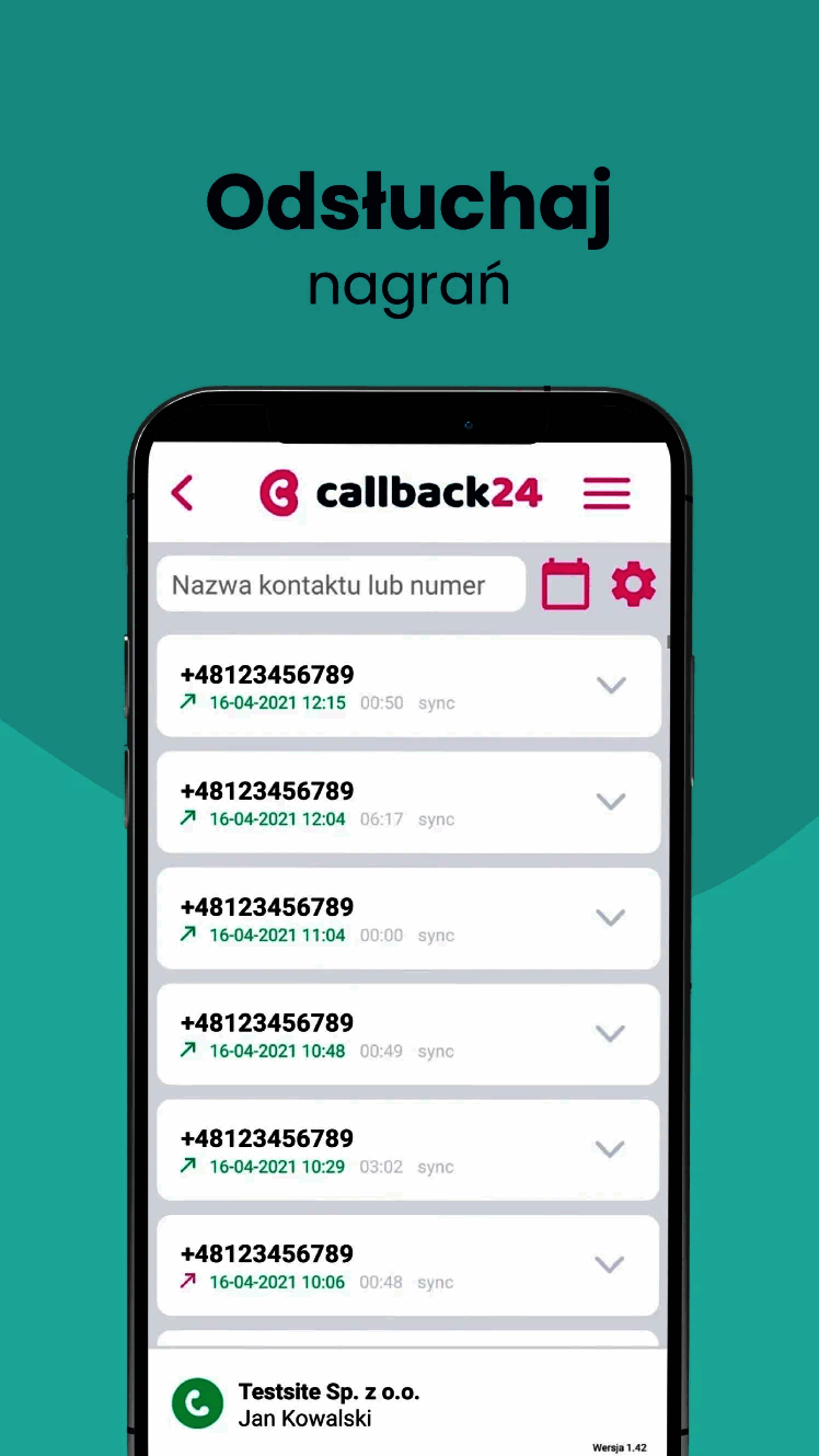 Callback24 Mobile app for iOS and Android Devices in 2025