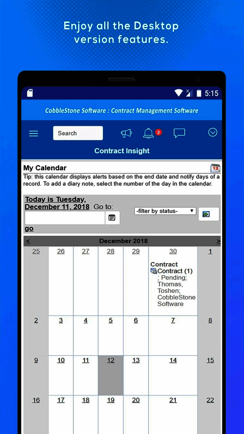 CobbleStone Contract Insight Mobile app for iOS and Android Devices in 2025