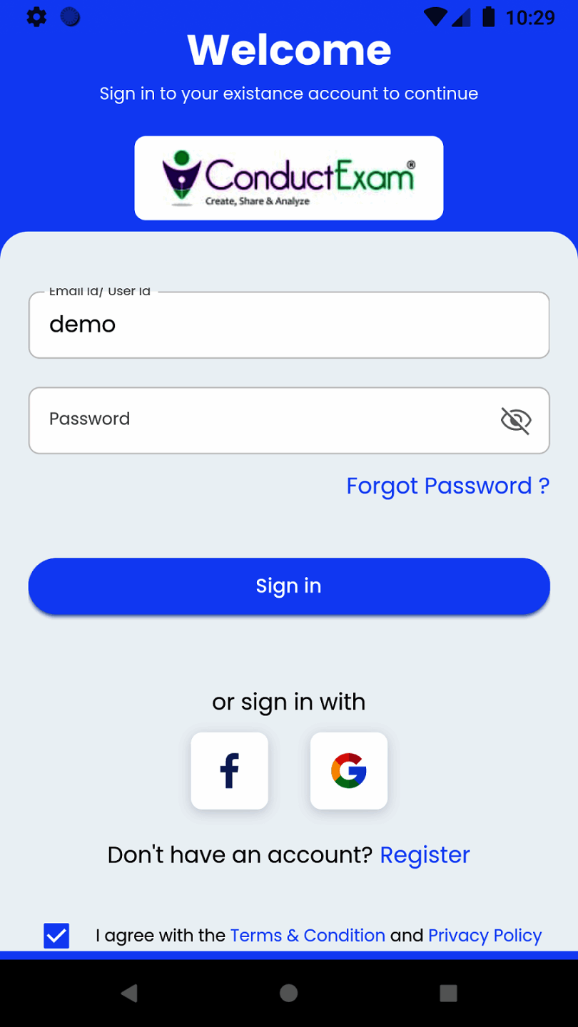 Conduct Exam Mobile app for iOS and Android Devices in 2025