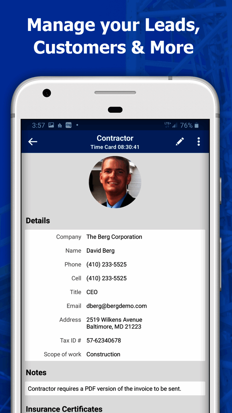 Contractor Foreman Mobile app for iOS and Android Devices in 2025