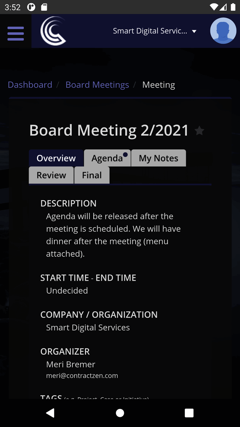ContractZen Mobile app for iOS and Android Devices in 2025
