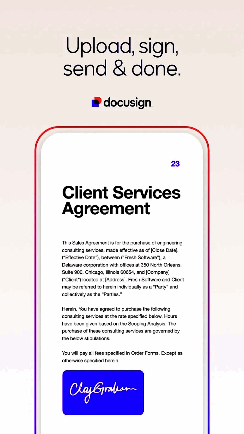DocuSign Mobile app for iOS and Android Devices in 2025