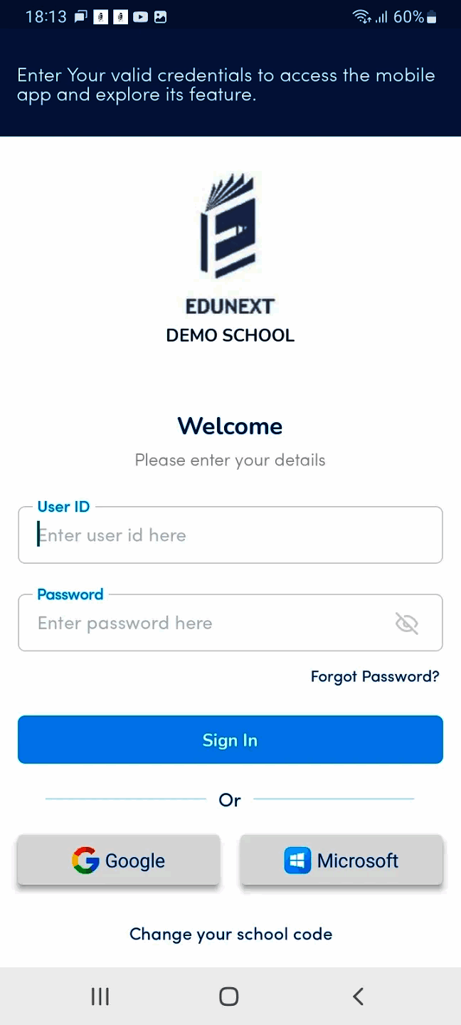 Edunext Mobile app for iOS and Android Devices in 2025