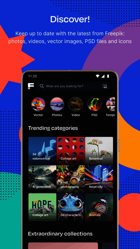 Freepik Mobile app for iOS and Android Devices in 2025