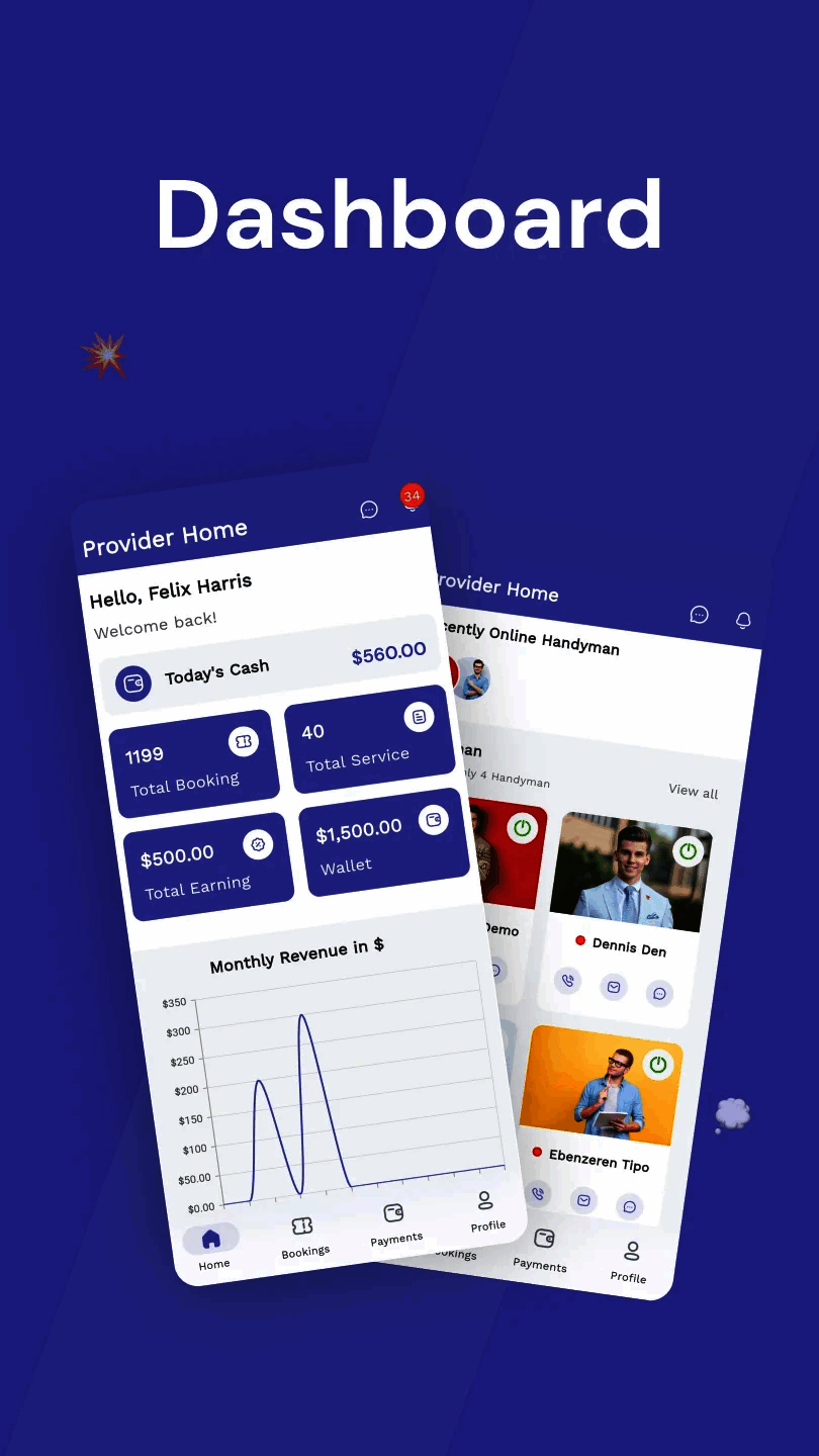 Handyman Service Mobile app for iOS and Android Devices in 2025