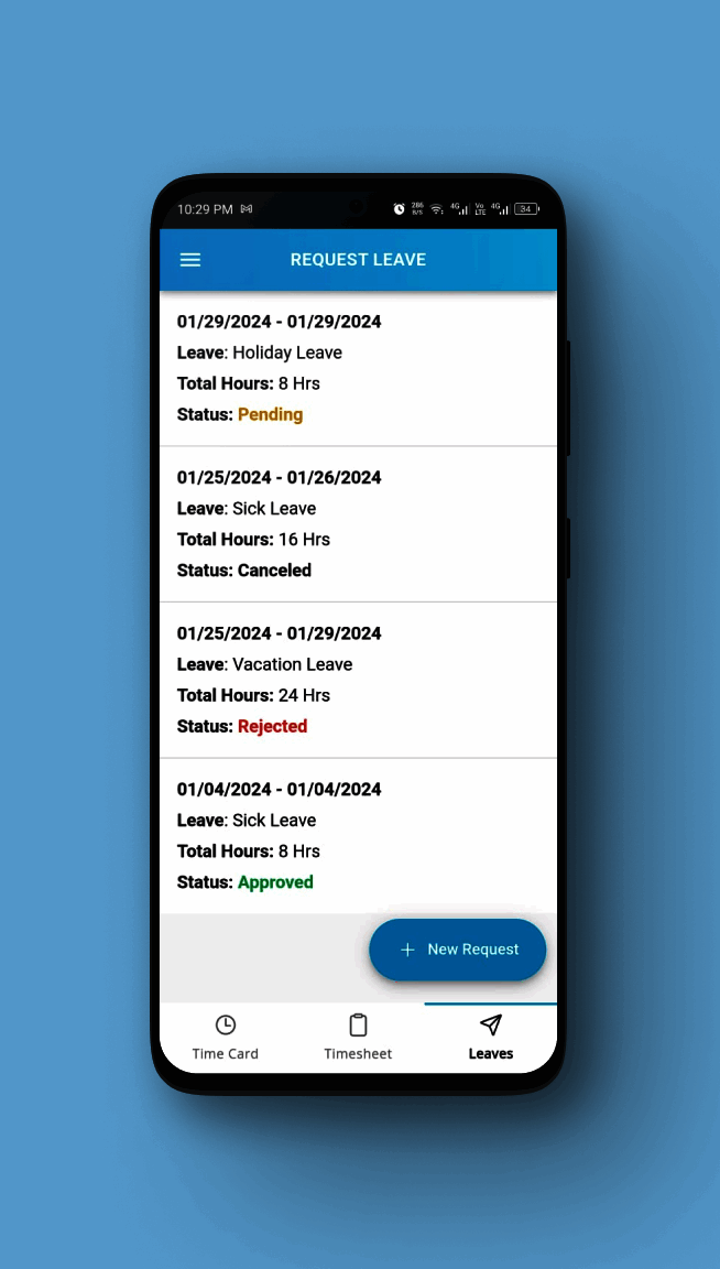 Hour Timesheet Mobile app for iOS and Android Devices in 2025