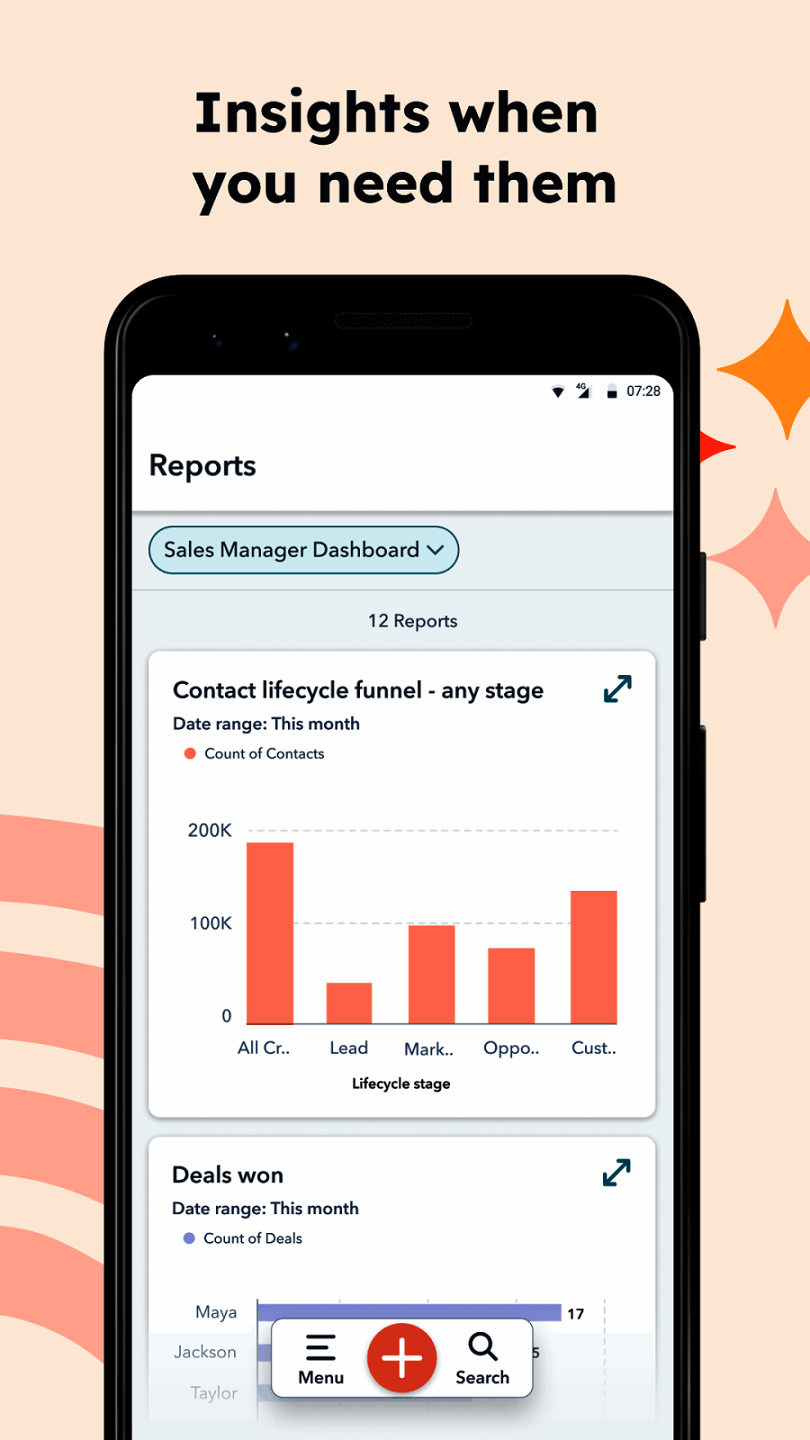 Hubspot CRM Mobile app for iOS and Android Devices in 2024