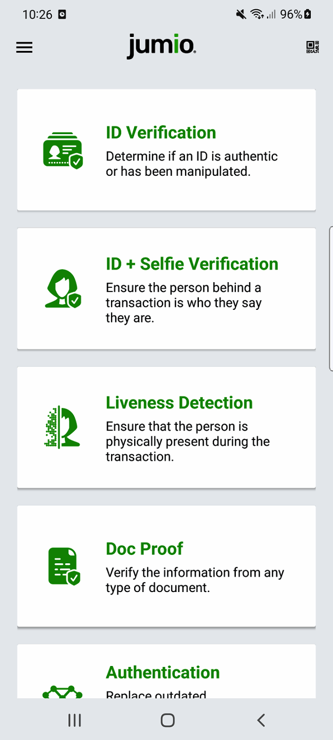 Jumio Mobile app for iOS and Android Devices in 2025