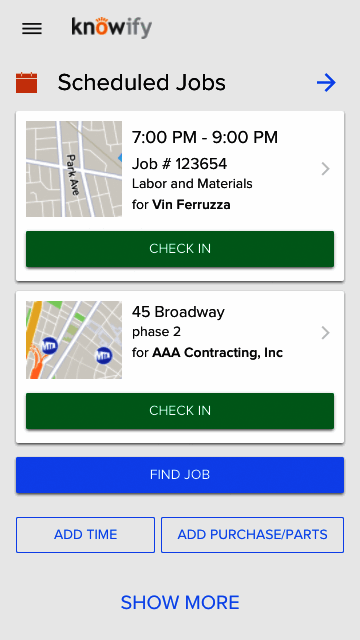 Knowify Mobile app for iOS and Android Devices in 2025