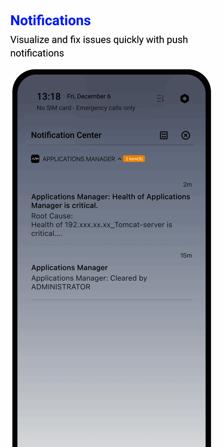 ManageEngine Applications Manager Mobile app for iOS and Android ...